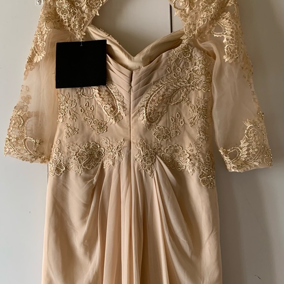 Terani Couture | Dresses | Nwt 548 Vm Collection Vneckline Beaded Lace ...